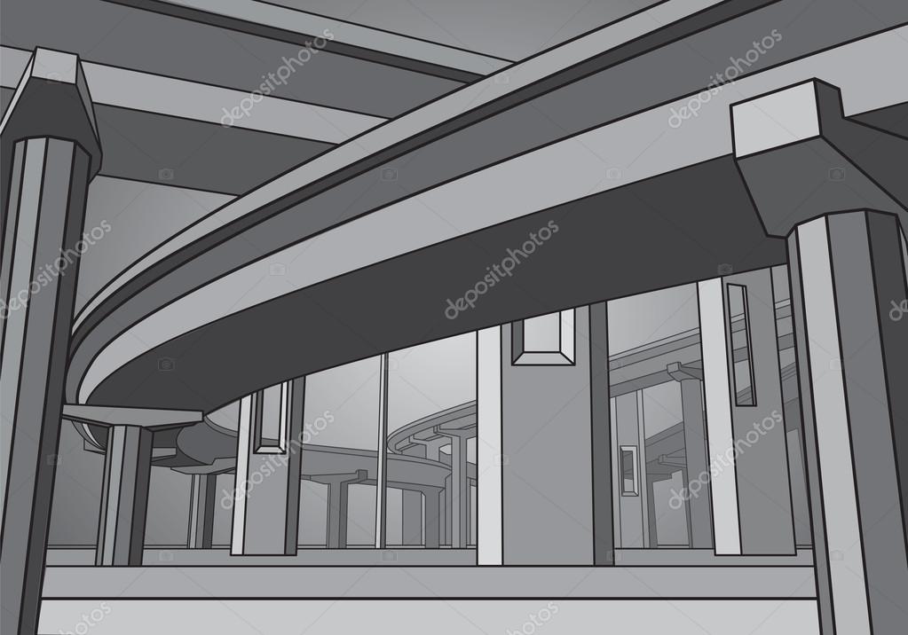 Vector overpass, vector bridge, automotive isolation, vector design ...