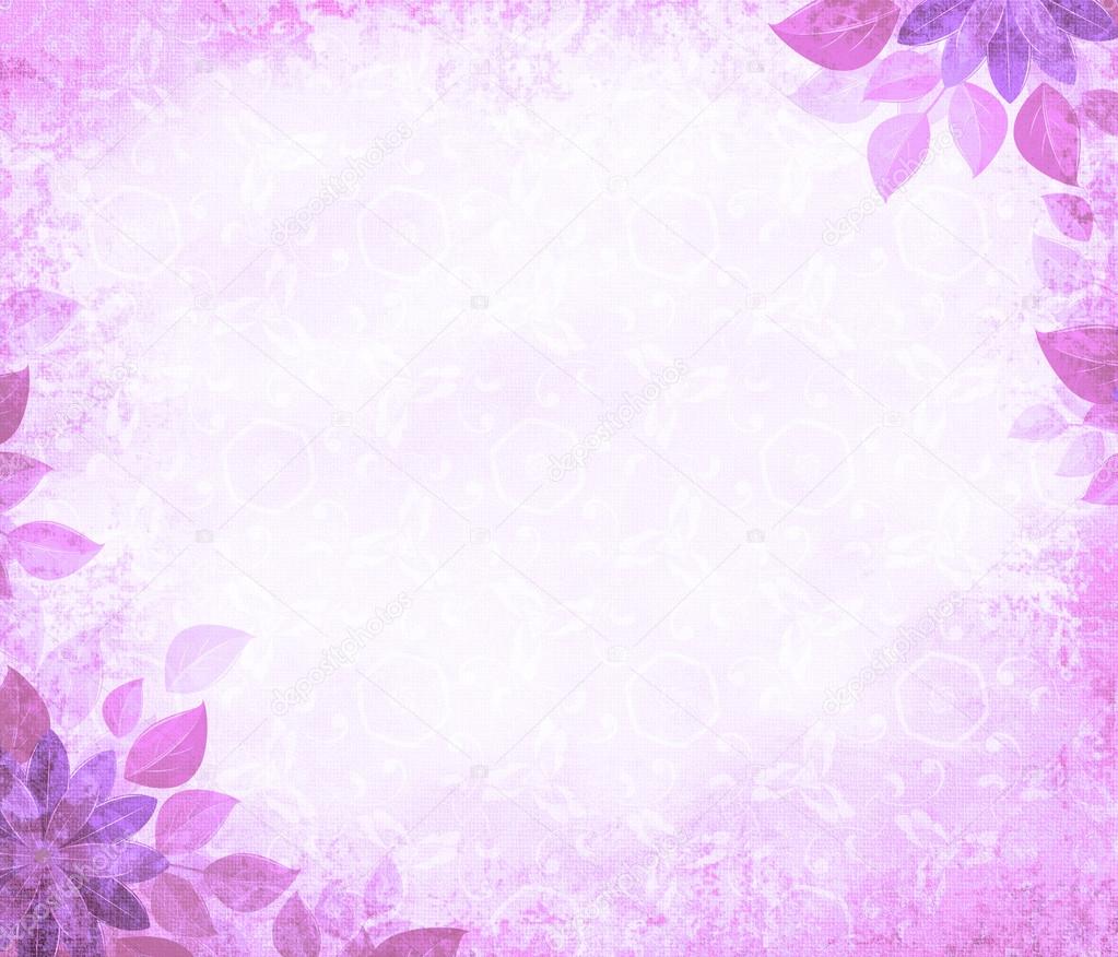 Purple Flower Corner Design