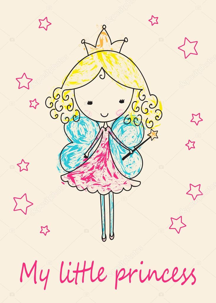 Cute small princess. Stock Vector Image by ©Liddiebug #52756163