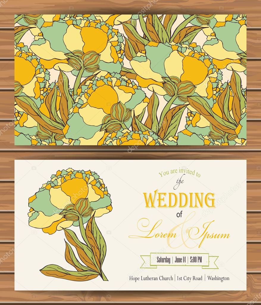 Floral vector card templates. Stock Vector Image by ©Liddiebug #74799057