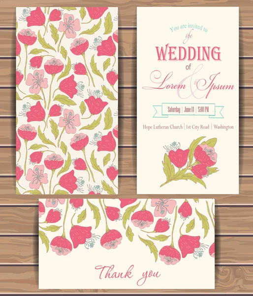 Floral vector card templates. — Stock Vector © Liddiebug #73845261