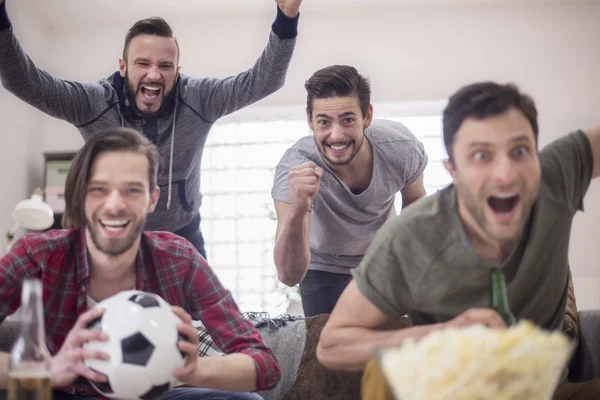 Group of men support the football team - Stock Image - Everypixel