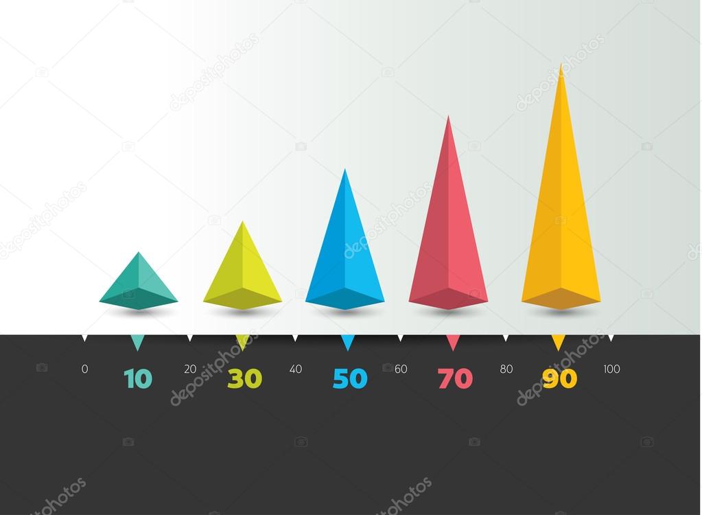 3D chart, graph. Simply color editable. Infographics elements. Stock Vector Image by ©Kubko ...
