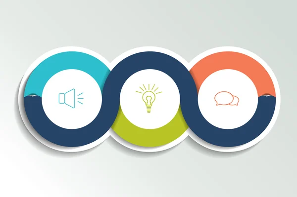 Circle first, second and third diagram, scheme, chart. 3 template for ...