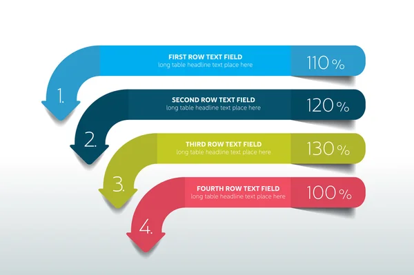 Arrow infographics flowchart. Vector. Stock Vector Image by ©Kubko ...