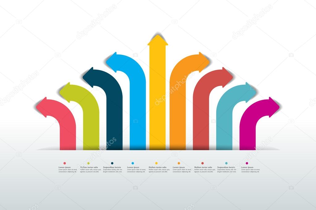 Arrow infographics scheme, flowchart, template. Vector. Stock Vector ...