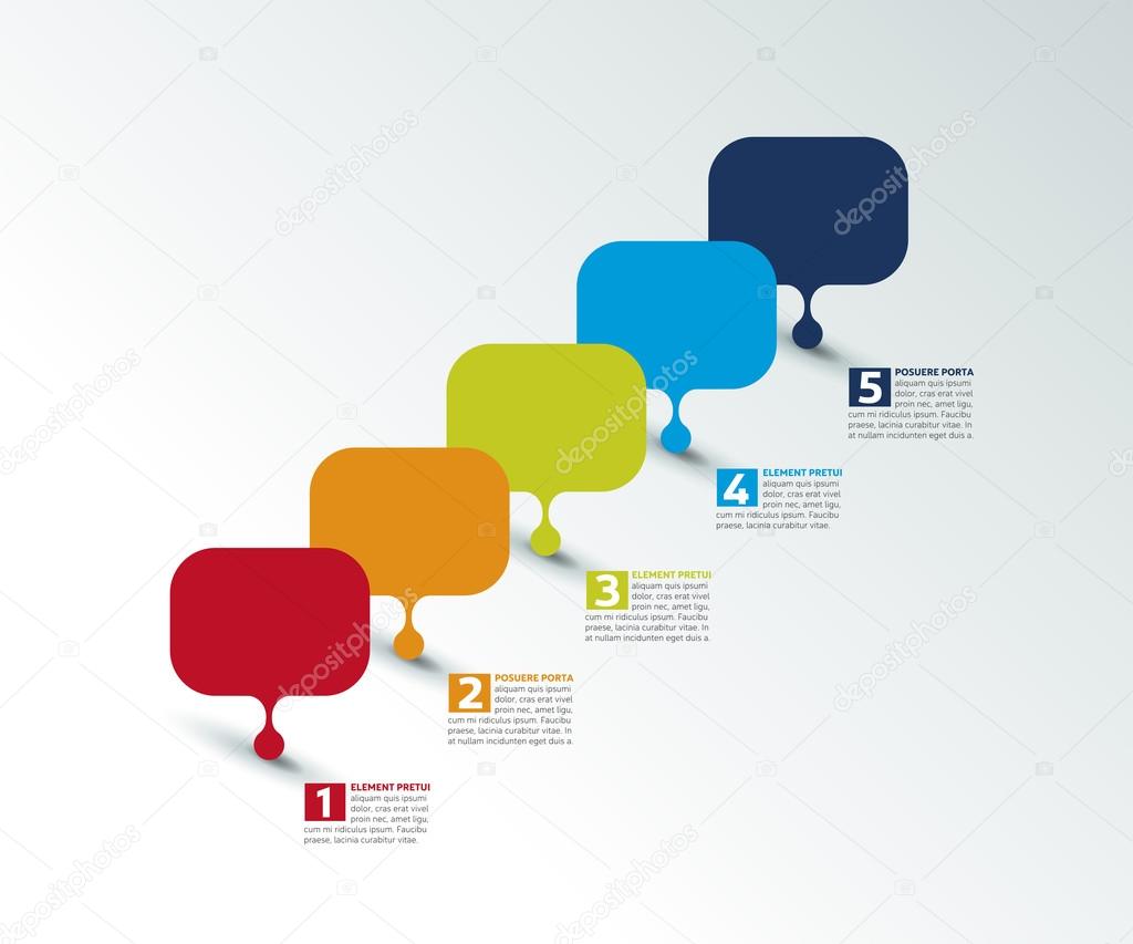 Step by step template. Numbered chart. Infographic element. Stock ...