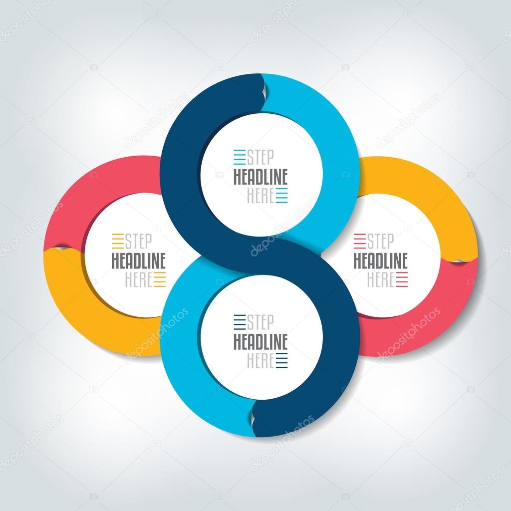 Circle infographic diagram, scheme, chart, presentation, 4 option ...