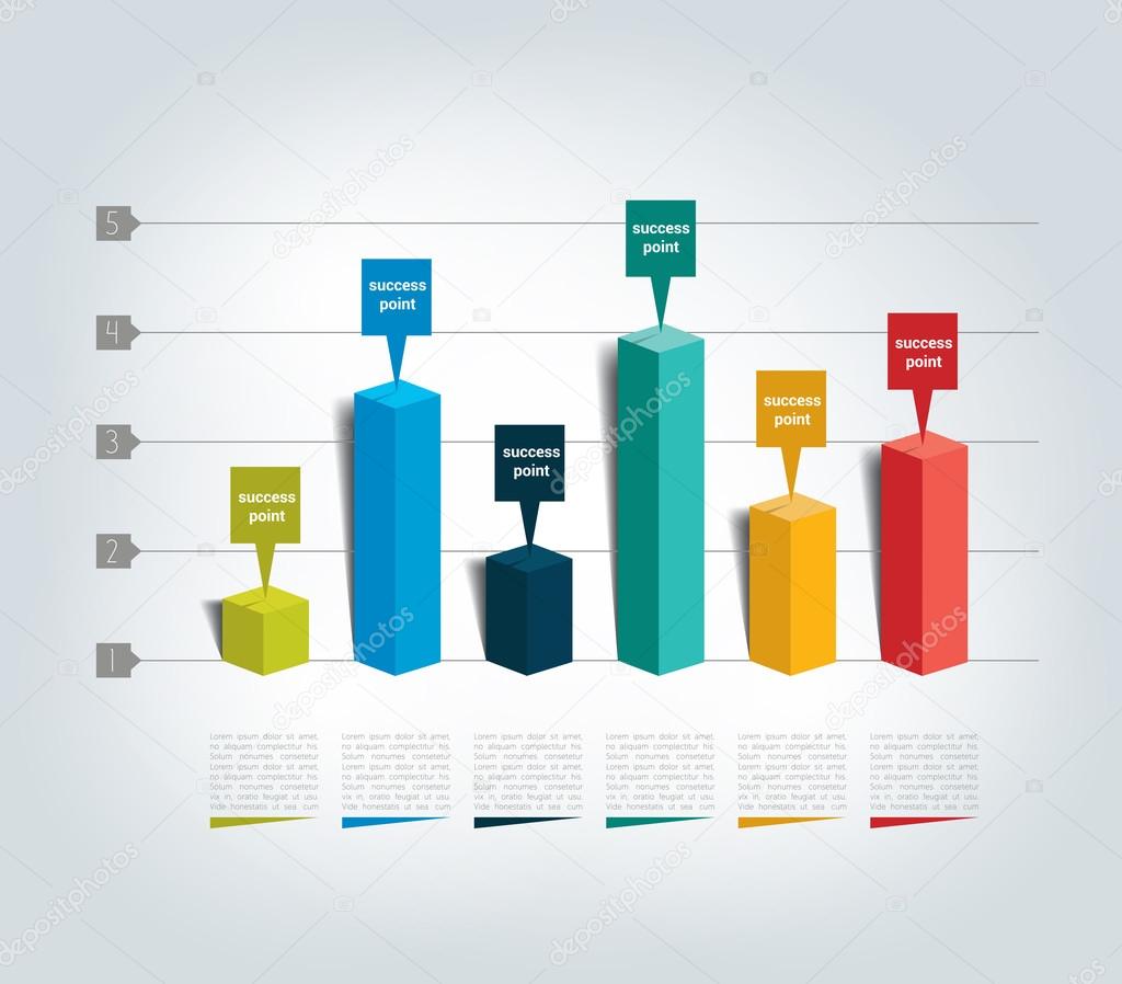3D design graph. Infographics chart. Stock Vector by ©Kubko 110750004