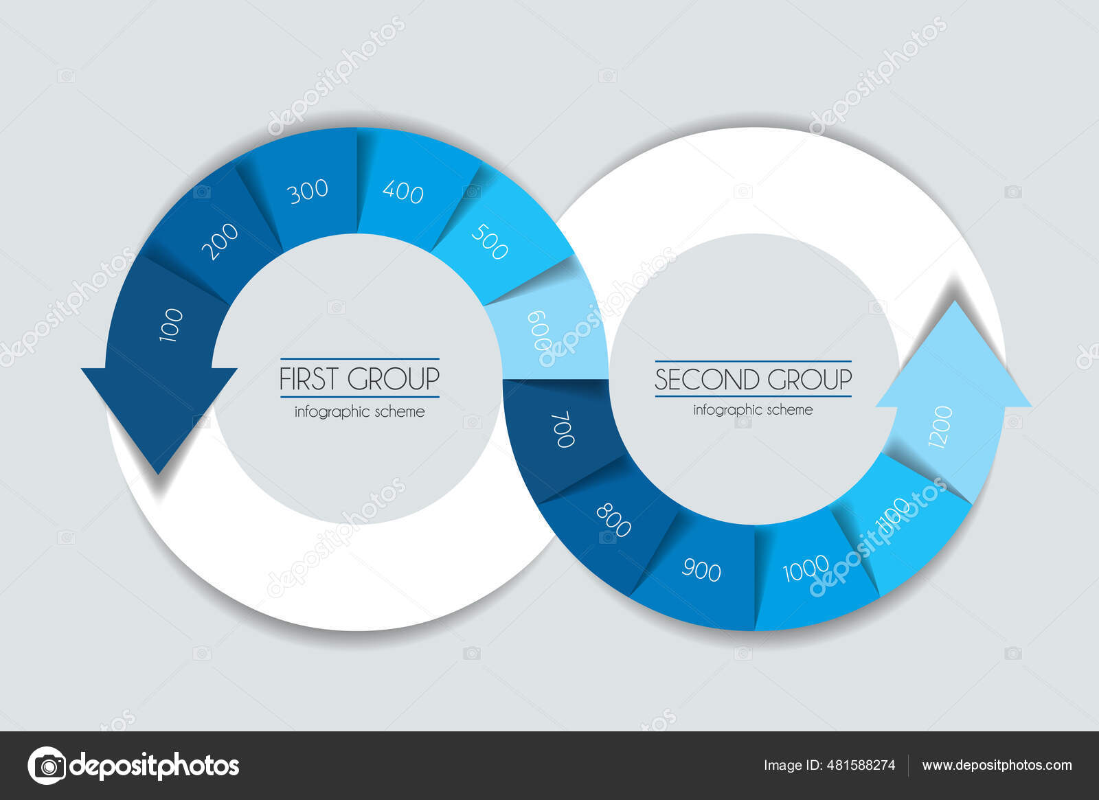 Devops Infinity Infographic Step Options Template Scheme Diagram Chart ...