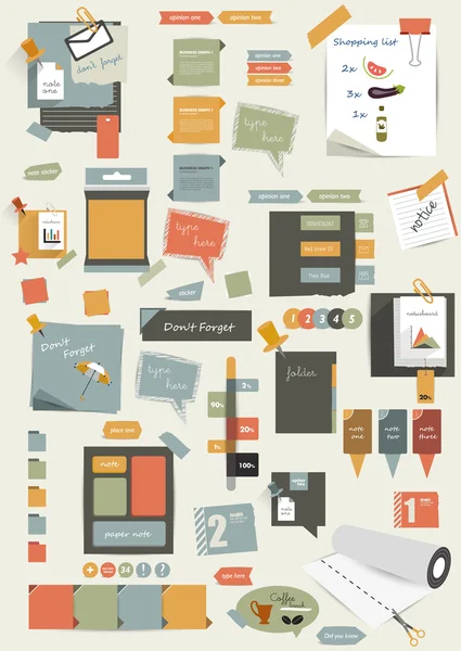 Big set of infographics flat design elements, buttons, stickers. Vector ...