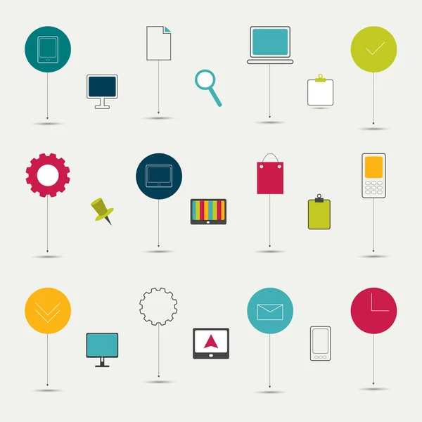 Set of trend flat, line icon set. Vector collection. Stock Vector Image ...