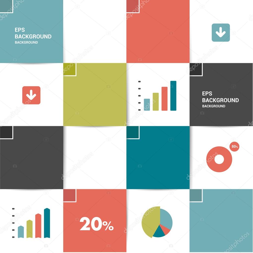 Square template diagram. Flat vector tab. Stock Vector Image by ©Kubko ...