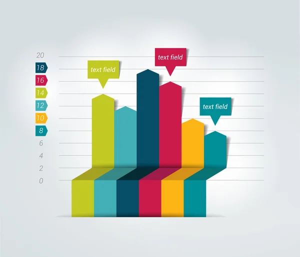 Flat chart, graph. Simply color editable. Stock Vector by ©Kubko 84259892