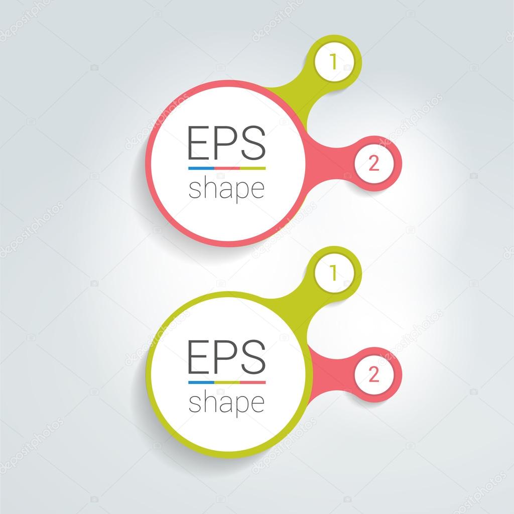 Two elements scheme, diagram. Infographic duo template. Various color ...