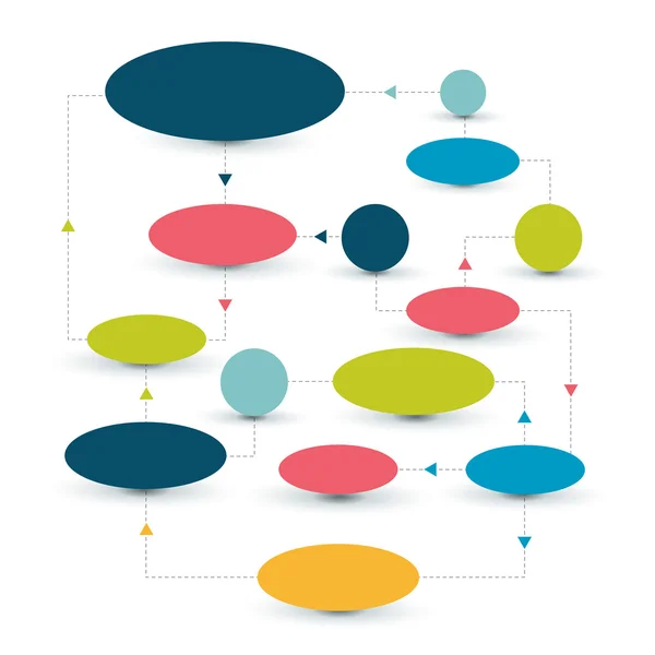 Flowcharts. Set of 6 flow charts schemes, diagrams. Simply color ...