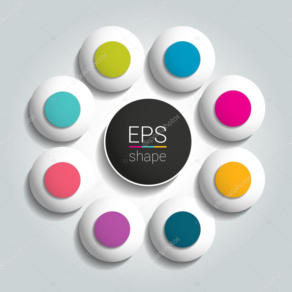 One, two, three, four business elements banner. 4 steps design, chart ...