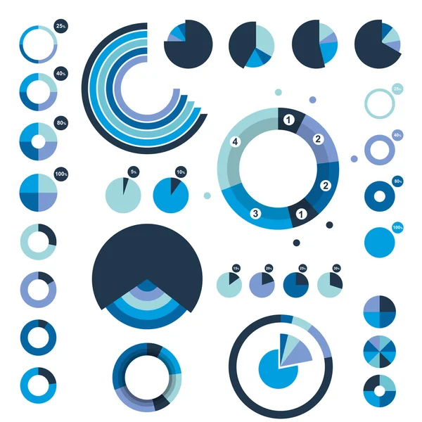 Set of circle infographics. Element connected to circle banner ...
