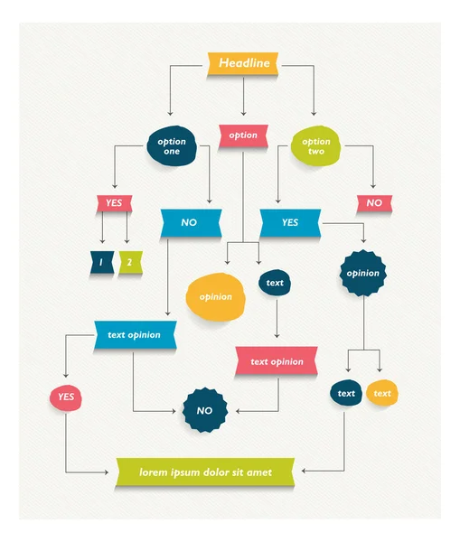Flow chart diagram, scheme. Infographic algorithm element. Stock Vector ...
