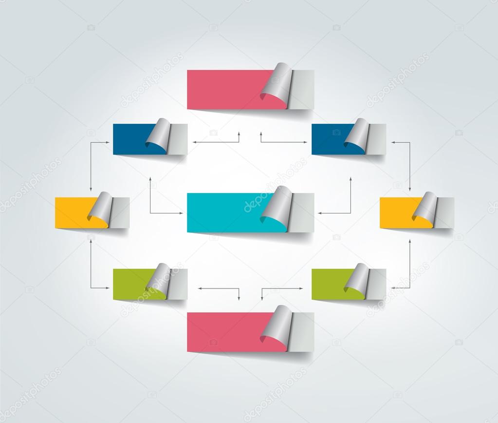 Flow chart scheme. Infographics elements. Vector design. Stock Vector ...