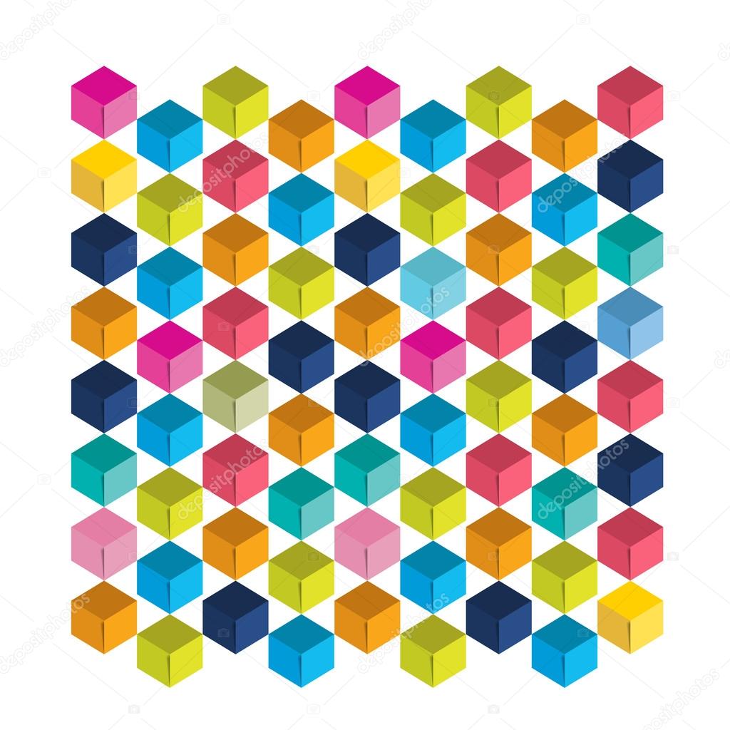 Cube background, pattern design. Vector illustration. Stock Vector ...
