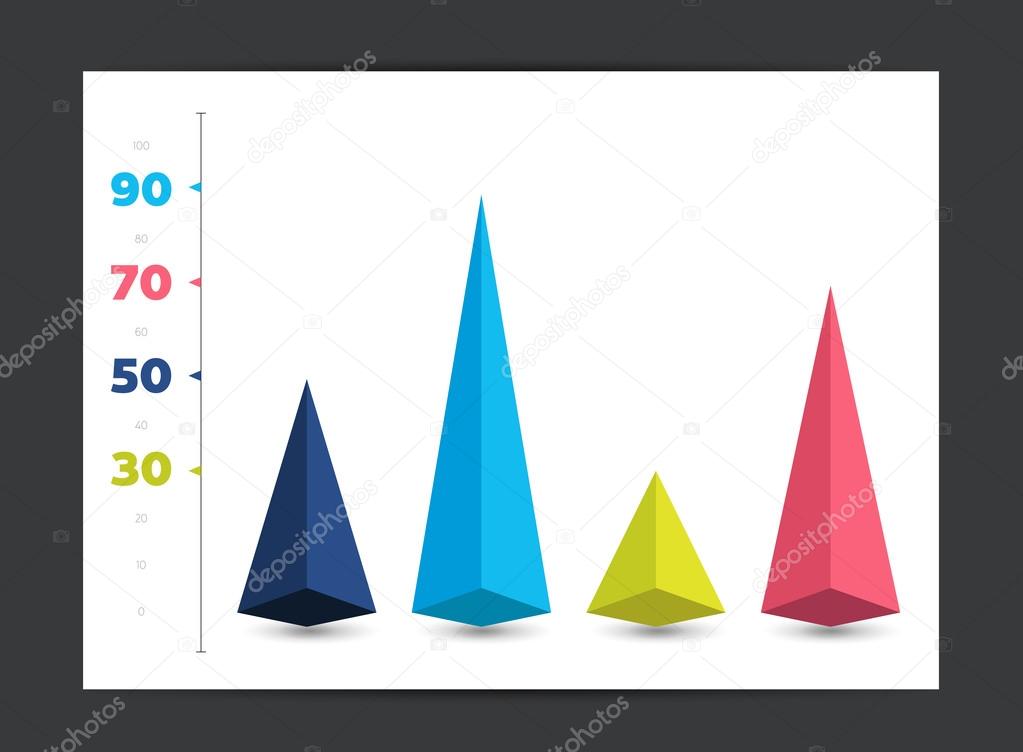 Infographic 3D diagram chart, graph. Graphic element can be used for ...