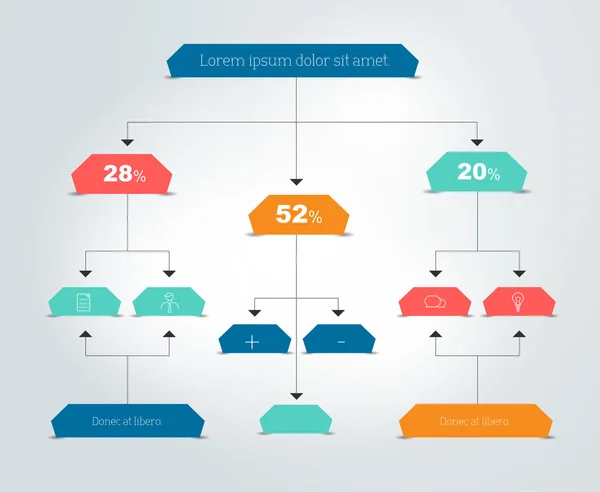 Flow chart scheme. Infographics elements. Vector design. — Stock Vector ...