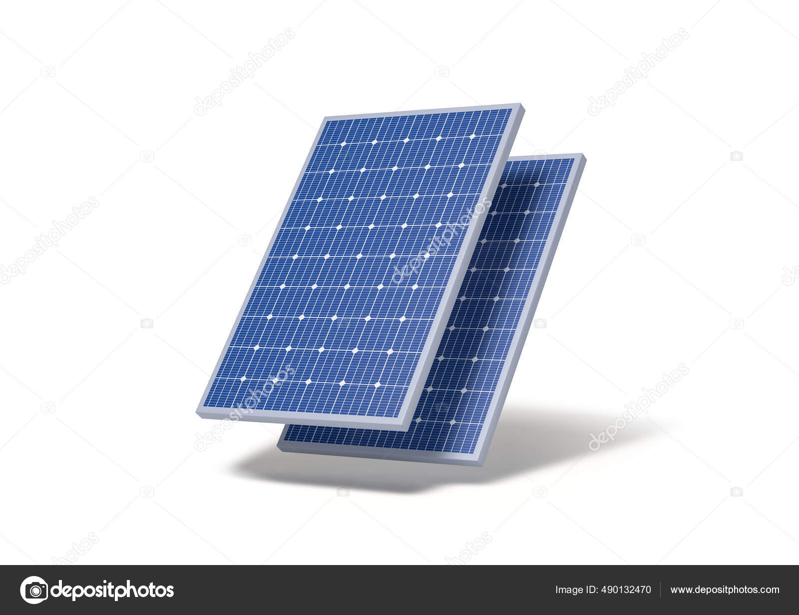 Solar Panel Isolated White Background Rendering Stock Photo by ©Guasch ...