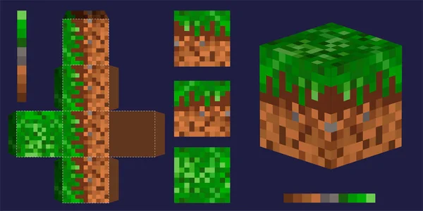 Minecraft Papercraft Blocks Dirt