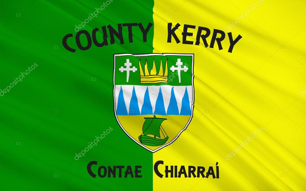 Flag of County Kerry is a county in Ireland — Stock Photo © zloyel ...