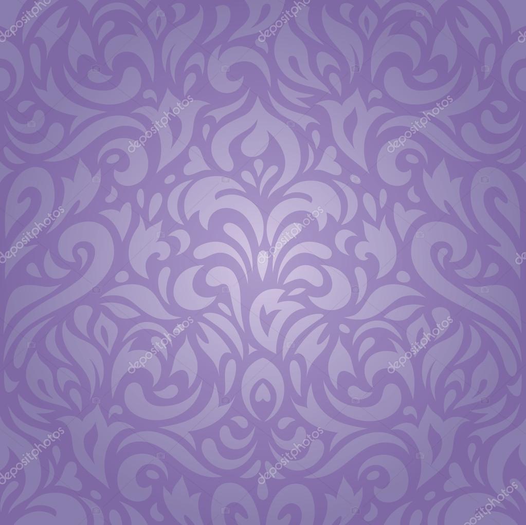 Floral violet vintage pattern wallpaper design Stock Vector Image by ...