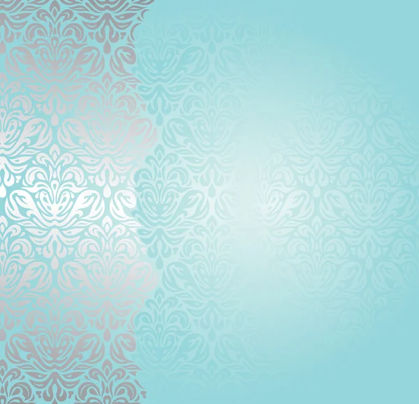 Turquoise vintage floral invitation wedding background design — Stock ...