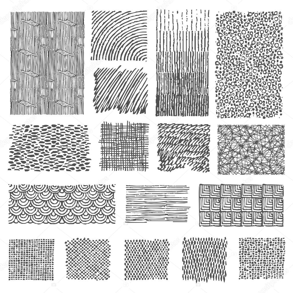 Set of hand drawn marker patterns Stock Vector Image by ©fontgraf ...