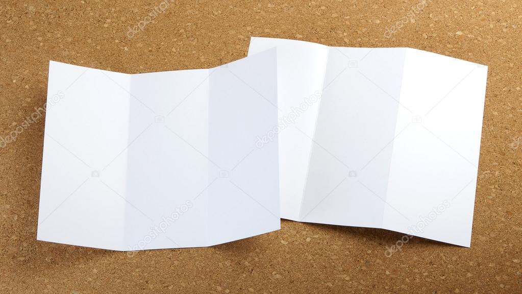 Blank white folding paper flyer — Stock Photo © fontgraf #59276855