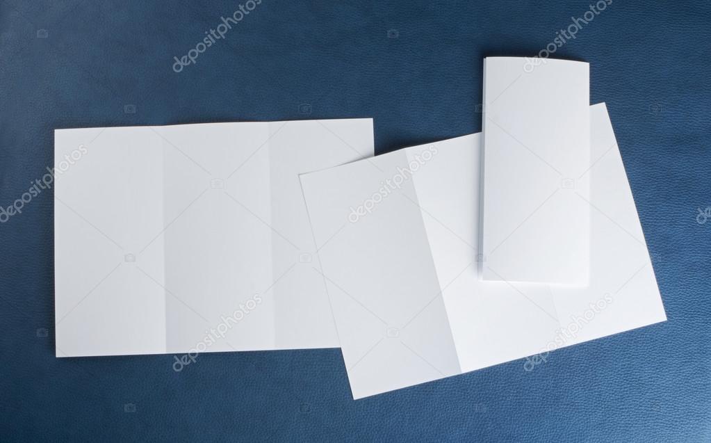 Blank white folding paper flyer — Stock Photo © fontgraf #62870449