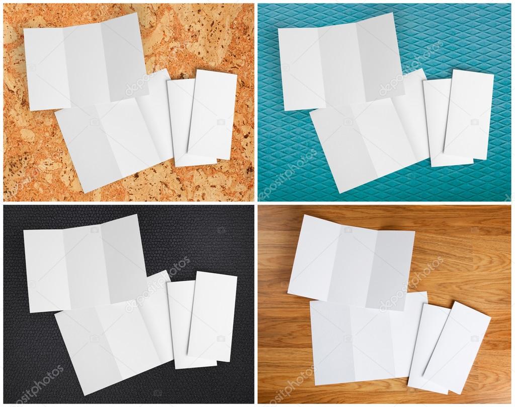 Folleto de papel plegable blanco en blanco 2023