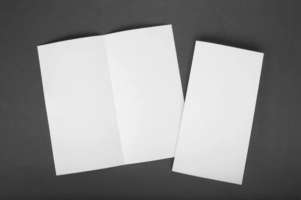 Folleto de papel plegable blanco en blanco 2024