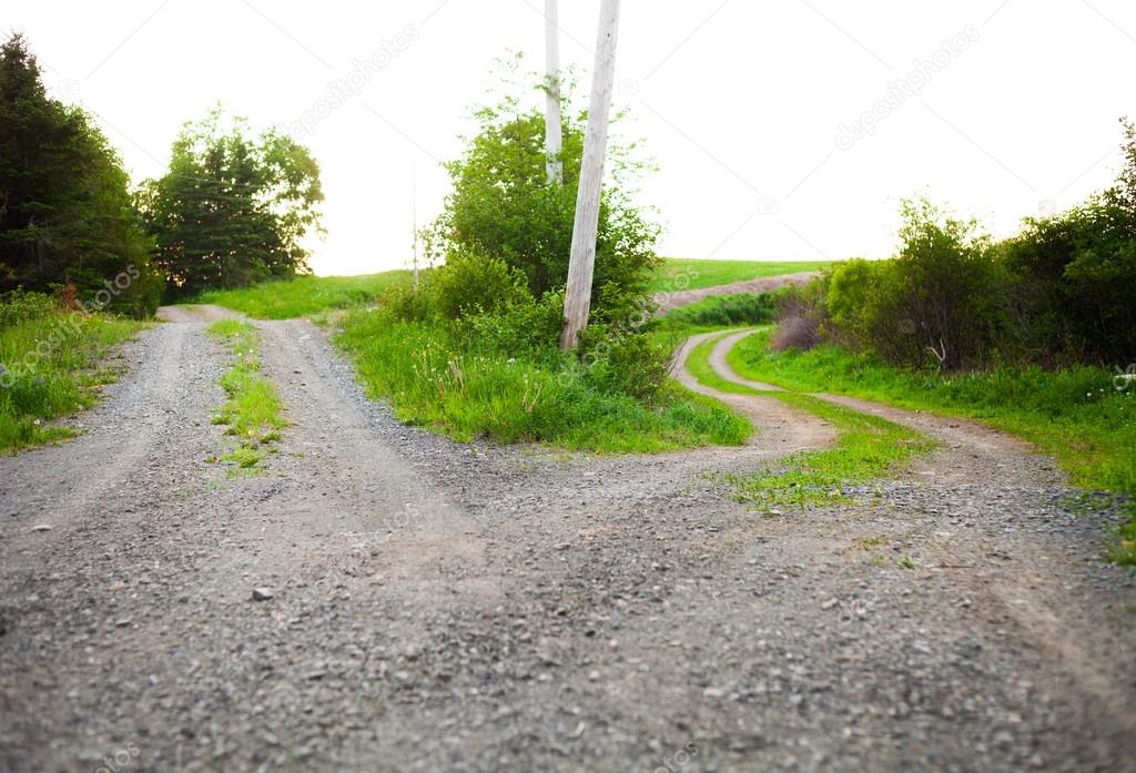 Path splits in two and a choice must be made Stock Photo by ©aetb 54393857