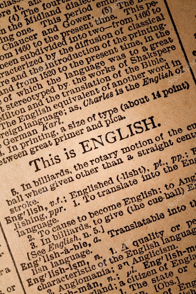 This is English. — Stock Photo © aetb #86770216