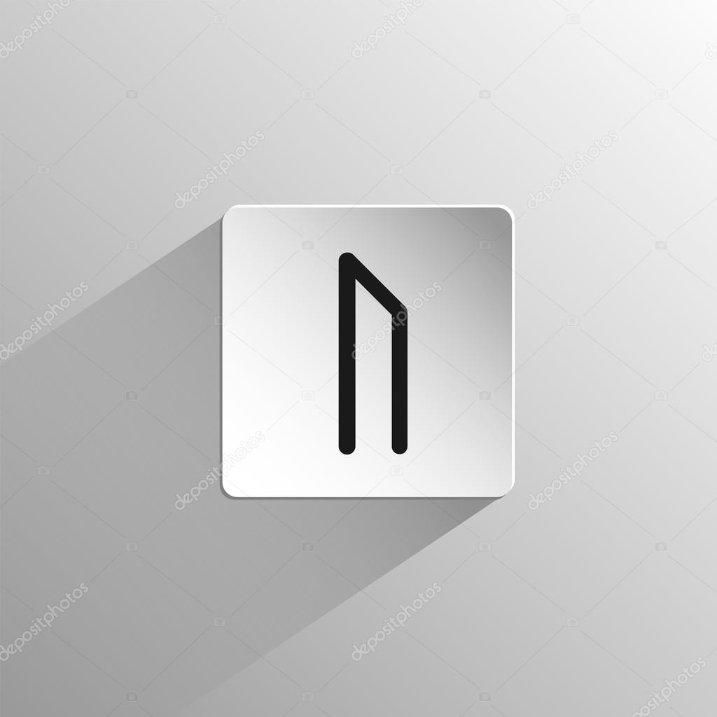 Black icon rune Uruz Stock Vector Image by ©helen.tosh #94118532