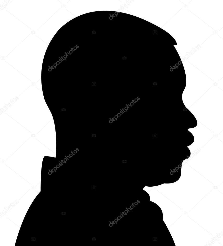 Vettore Testa Uomo SVG, Vettoriale Vettore Di Contorno Dell'icona