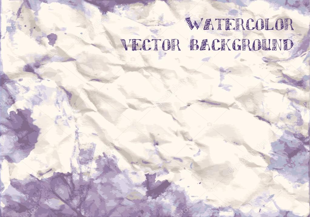 Crumpled paper with watercolor stains Stock Vector Image by ©arborelza ...
