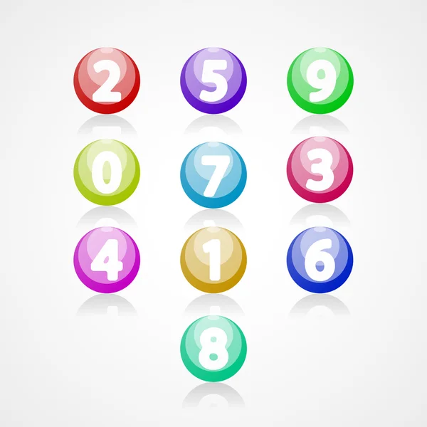 Numbers set, colorful web icon Stock Vector by ©endpz 46000499