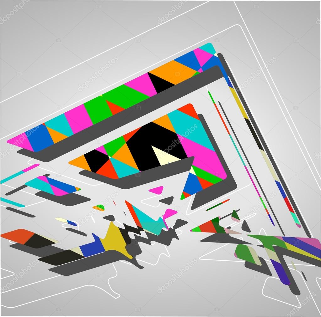 Futuristic background geometric illustration. Stock Vector by ©endpz ...