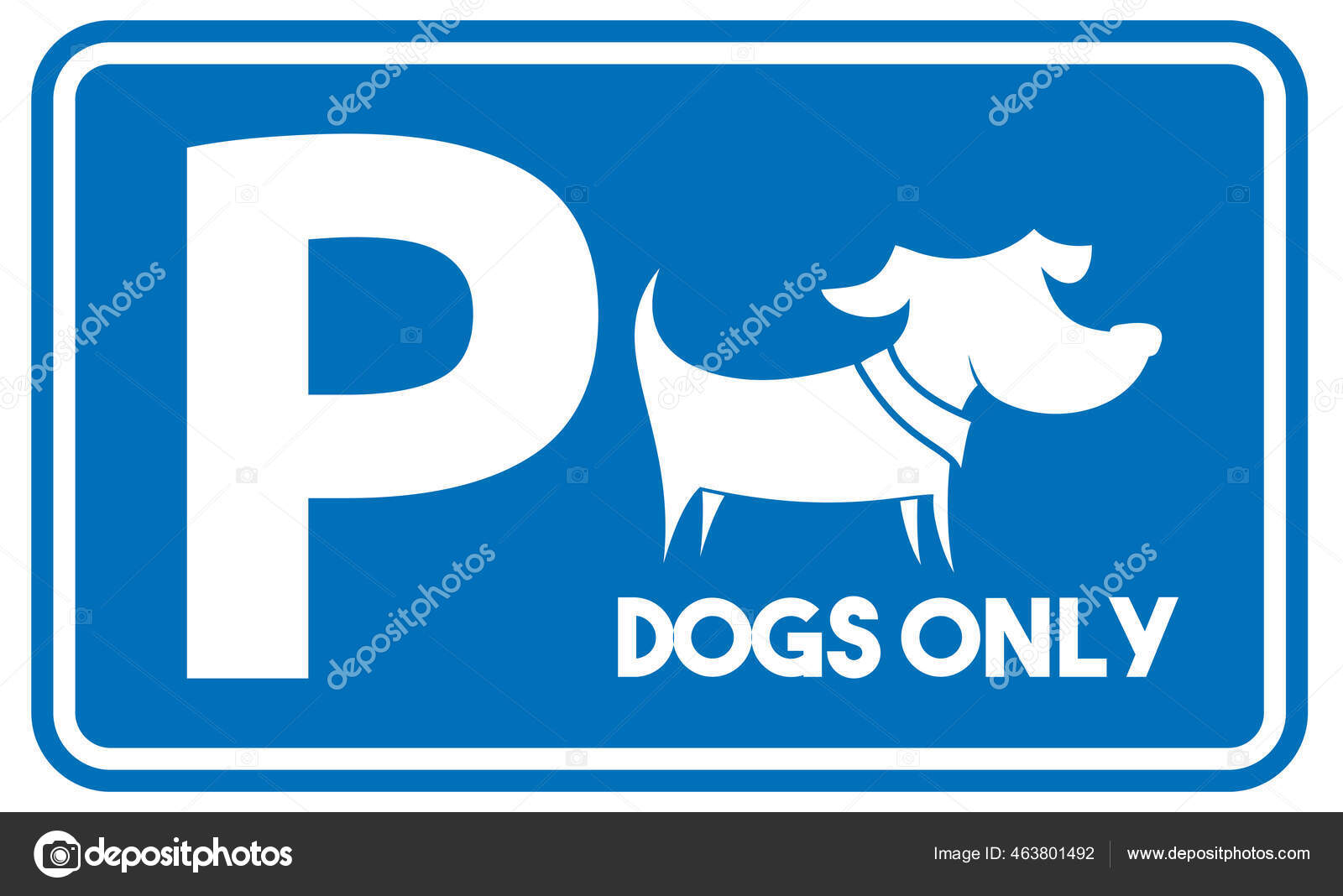 Vector Illustration Dog Parking Sign Stock Vector by ©branchecarica ...
