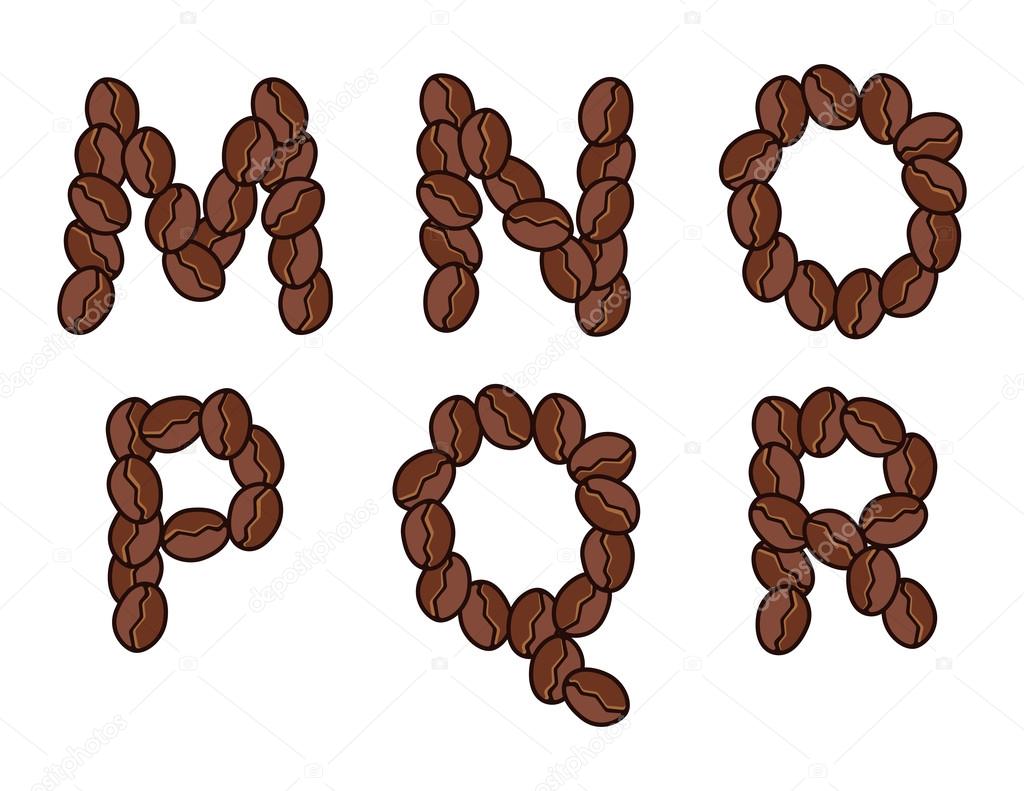 Alfabeto da letra do café imagem vetorial de branchecarica© 75270415