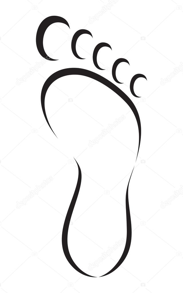 Foot symbol - foot print lgbt flag Stock Vector by ©branchecarica 75270475