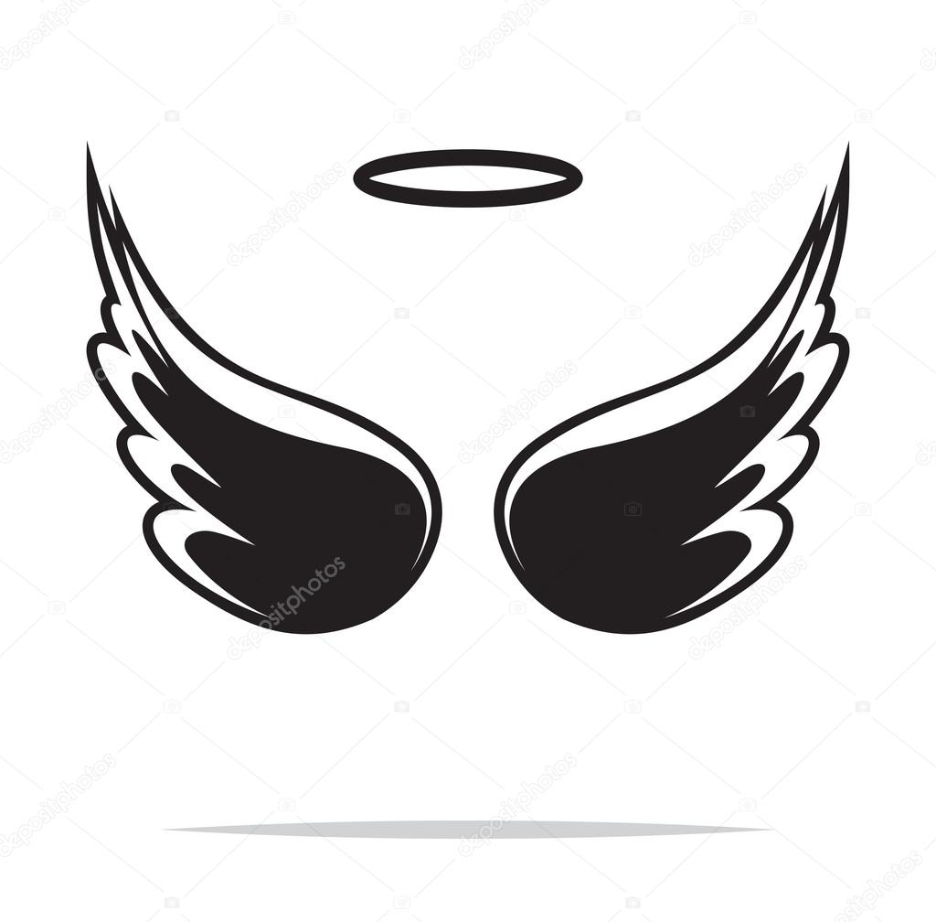 Ángel alas vector ilustración Stock Vector by ©branchecarica 75296313