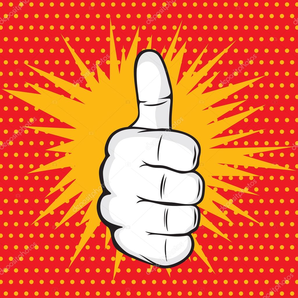 OK doigt pop art vectoriel illustration Vecteur par ©branchecarica 76549391