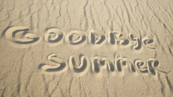 Sand inscription on sand — Stock Photo © asafeliason #34004987